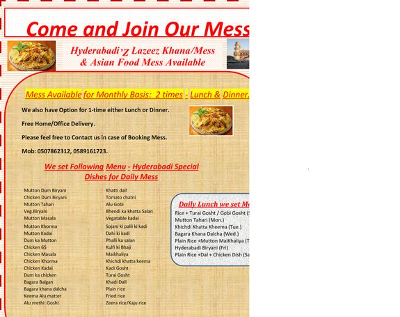 Mess In Dubai - Services - UAE | Chitku.ae